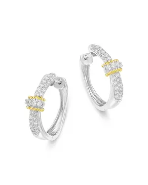 Bloomingdale'S Diamond Huggie Hoop Earrings - White/gold