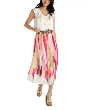 LIVERPOOL Printed Maxi Skirt - Pink Multi