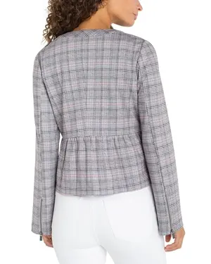 LIVERPOOL Plaid Peplum Jacket