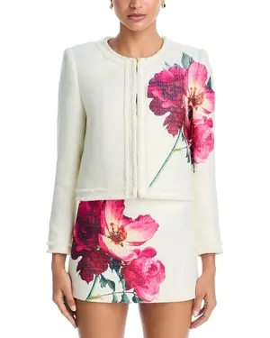 Alice + Olivia Landon Cropped Boxy Jacket
