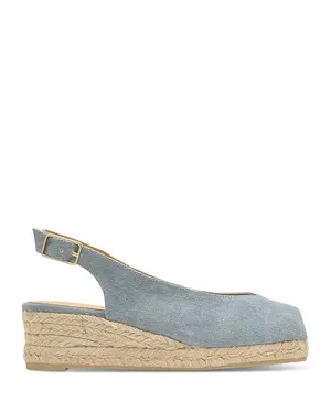 CastaÑer Dosalia Espadrille Wedge Pumps - Aqua