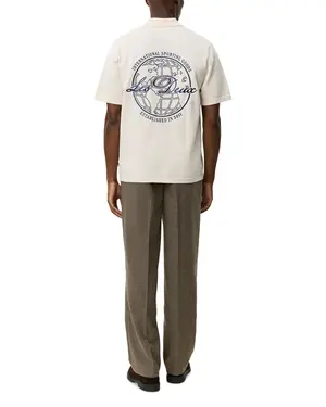 LES DEUX Emmett Globe Knitted Shirt - Ivory