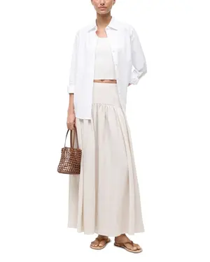 Staud Procida Linen Skirt