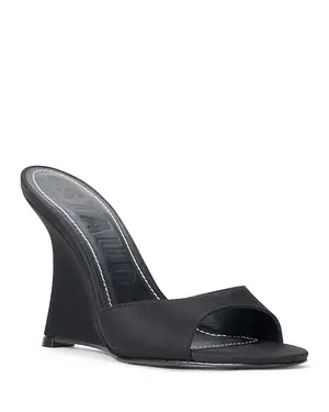 Staud Brigitte Satin Wedge Sandals