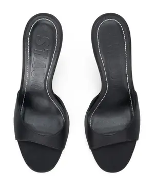 Staud Brigitte Satin Wedge Sandals