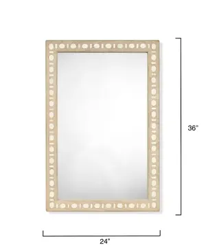JAMIE YOUNG CO. Sama Wood And Bone Inlay Mirror