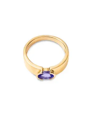 Bloomingdale'S Tanzanite And Yellow Solitaire Ring