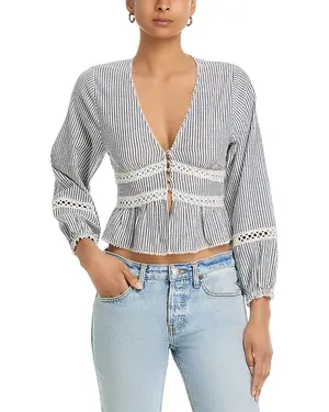 Vintage Havana Stripe Long Sleeve Blouse
