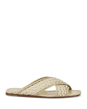 Agl Woven Slide Sandals - Straw-straw