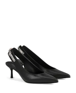 Agl Leather Slingback Sandals
