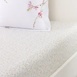 YVES DELORME Gaura Fitted Sheet, King - Pink
