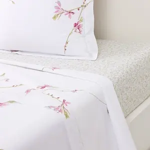 YVES DELORME Gaura Flat Sheet, Full/queen - Pink