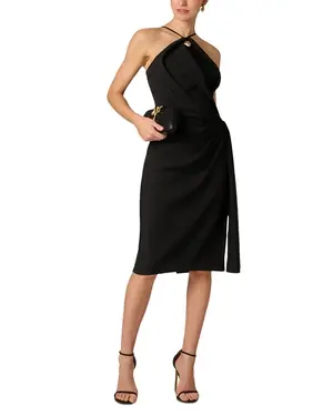 Aidan Mattox Crepe Midi Dress
