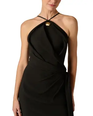 Aidan Mattox Crepe Midi Dress