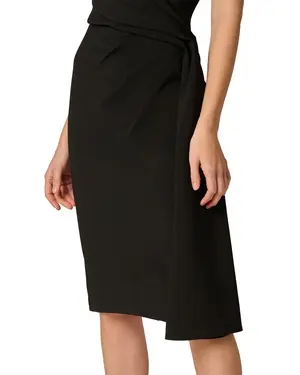 Aidan Mattox Crepe Midi Dress