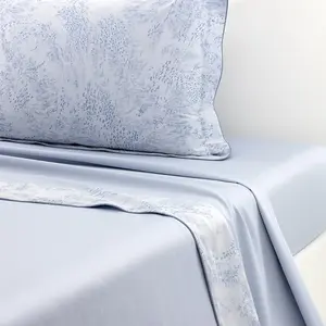 YVES DELORME Ecumes Flat Sheet, Queen - Blue