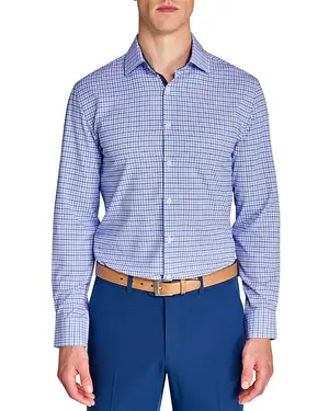 WRK Slim Fit Grid Performance Dress Shirt