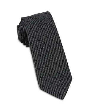 WRK Dot Silk Tie - Charcoal