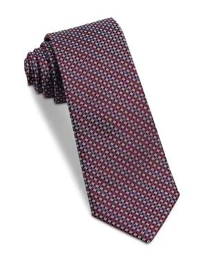 WRK Neat Dot Silk Tie - Burgundy
