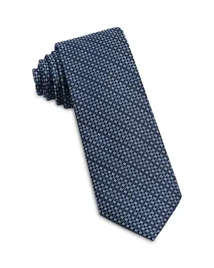WRK Neat Dot Silk Tie - Navy