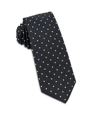 WRK Classic Dot Silk Tie - Black