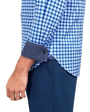 WRK Slim Fit Small Windowpane Performance Dress Shirt