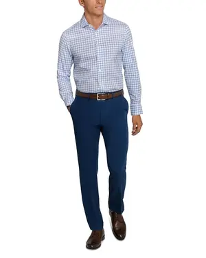WRK Slim Fit Check Reworked Dress Shirt - White/ Navy