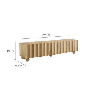 MODWAY Sorren Scalloped 71" Wood Tv Stand