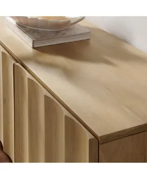 MODWAY Sorren Scalloped 71" Wood Tv Stand