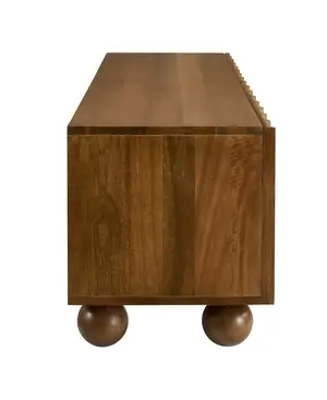 MODWAY Sorren Scalloped 71" Wood Tv Stand - Walnut