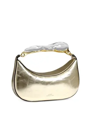 Alexis Bittar Water Stone Handle Leather Handbag