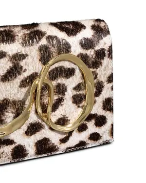 Alexis Bittar Twisted Side Handle Clutch - Metallic Leopard