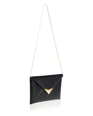 Alexis Bittar Leather Envelope Clutch - Black