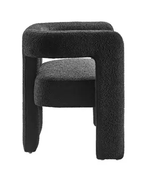 MODWAY Kayla Boucle Upholstered Loveseat - Black