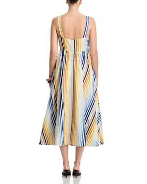 TOCCIN Wren Double Tie Front Midi Dress - Sunset
