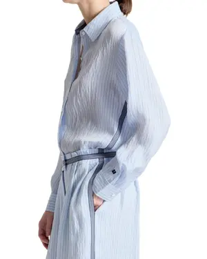 SAINT ART Lanette Pinstriped Blouse