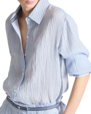 SAINT ART Lanette Pinstriped Blouse