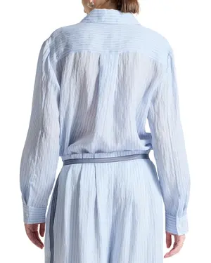 SAINT ART Lanette Pinstriped Blouse
