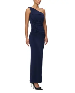 Herve Leger The Irie One Shoulder Gown - Storm