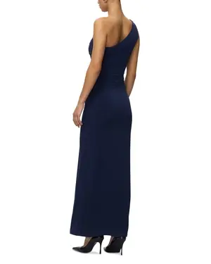 Herve Leger The Irie One Shoulder Gown - Storm