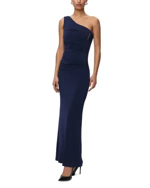 Herve Leger Irie One-shoulder Gown - Storm