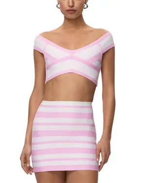 Herve Leger The Spotlight Skirt - Pink Alabaster