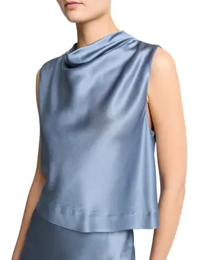 Vince Cropped Top - Azul