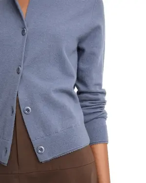 Vince Scallop Trim Cardigan Sweater - Azul