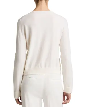 Vince Scallop Trim Cardigan Sweater