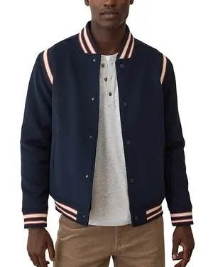 Marine Layer Fields Wool Blend Varsity Jacket