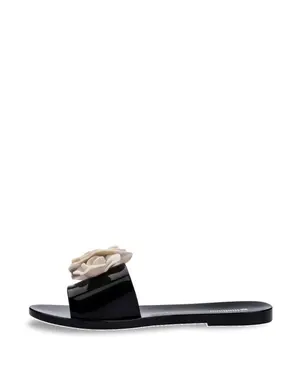 Melissa Babe Petals Slides - Black/beige