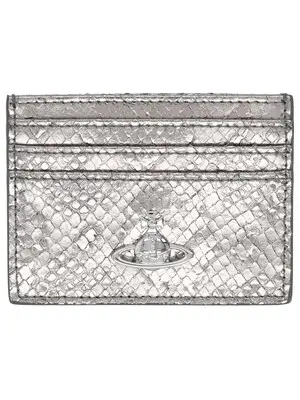 VIVIENNE WESTWOOD Flat" Card Holder - Grey