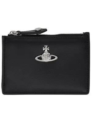VIVIENNE WESTWOOD Card Holder With "orb" Detail - Black