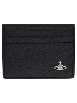 VIVIENNE WESTWOOD Card Holder With "orb" Detail - Black